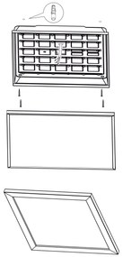 Eglo 99436 - LED Stropní svítidlo PIGLIONASSO LED/32W/230V 645x645 mm