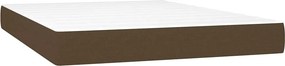 Box spring postel s matrací tmavě hnědá 140x190 cm textil 3128600