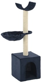 Škrabadlo pro kočky se sisalovými sloupky 105 cm modré 170627