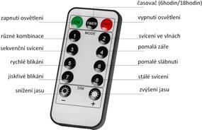 Vánoční dekorativní osvětlení - rampouchy - 40 LED modrá + ovladač