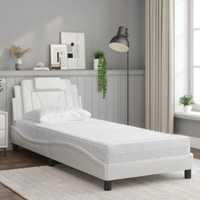 Postel Viana s matrací bílá 90 x 190 cm umělá kůže 3208762