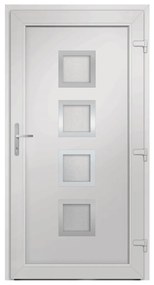 Vchodové dveře bílé 88 x 200 cm PVC,  3187843