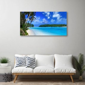 Obraz na plátně Pláž Palmy Moře Krajina 125x50 cm
