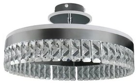 LED Stmívatelný přisazený lustr LED/75W/230V 3000-6500K chrom + dálkové ovládání