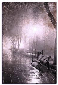 Obraz na plátně - Noční ulička  - obdélník 7135FA (75x50 cm)
