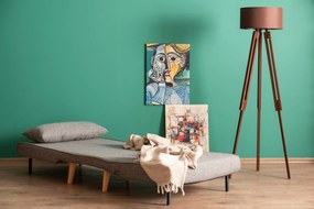 Hanah Home Rozkládací křeslo FOLDE světle šedé