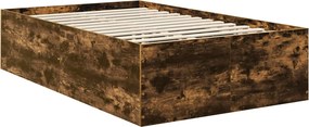 Rám postele s čelo Kouřový dub 120 x 200 cm Kompozitní dřevo 3408603
