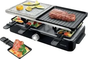 SENCOR SBG 0260BK černá / Rakletovací gril / 1400 W / 8 pánviček + 8 š