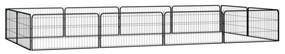 12panelová ohrádka pro psy černá 100 x 50 cm práškovaná ocel