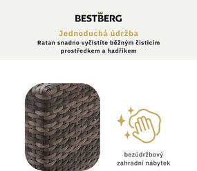 Sada dvou ratanových křesel BestBerg Hayti BBRF-1778BR / 2 ks / hnědá