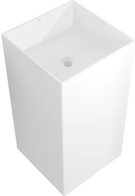 Mexen Xola-2 samostatně stojící umyvadlo z konglomerátu 45 x 45 cm, bílá mat - 26594500