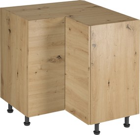 Rohová spodní skříňka, dub artisan, LANGEN D90N