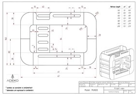 Patrová dětská postel s úložným prostorem 90x200 cm v přírodní barvě Mundo – Adeko
