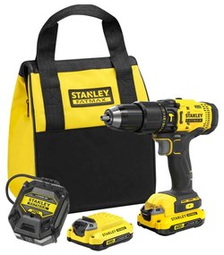 Stanley - 18V AKU vrtací šroubovák, 2x aku 1,5 Ah Li-Ion, nabíječka SFMCD700C2S-QW