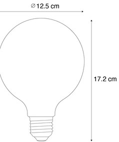 Sada 5 ks Chytré stmívatelné LED žárovky E27 G125 matné 7W 806lm 2700-6500K
