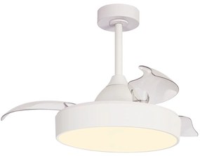 Mantra Alaska Mini, rozvinovací ventilátor se svítidlem a dálk. ovladačem, LED 45W 2700-5000K, bílá, průměr 45/93cm