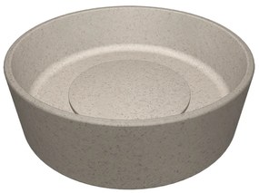 Laveo Perl, granitové umyvadlo na desku 360x360x115 mm, béžová, LAV-VGP1410T