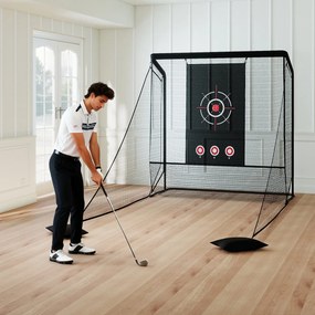 Costway Golfová síť Golfová tréninková síť s terčem, skládacími bočními díly