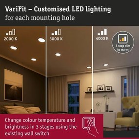Paulmann 93102 - LED/16W IP44 Podhledové svítidlo AREO 230V pr. 23 cm černá