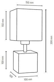 Spot-Light 7199174 - Stolní lampa TRONGO SQUARE 1xE27/25W/230V