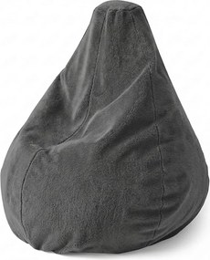 Sablio Sedací vak Pear SOFTY - Graphite - 70 x 95 x 15 cm