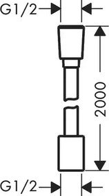 Hansgrohe Hadice - Sprchová hadice | 200 cm | matná bílá