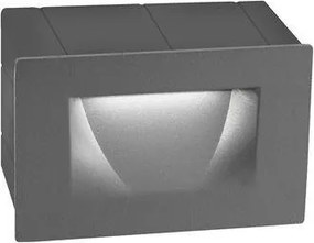 NV 726401 Venkovní zapuštěné svítidlo do zdi KRYPTON tmavě šedý hliník LED 3W 3000K 220-240V 15st. IP54 - NOVA LUCE