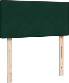 Box spring postel s matrací tmavě zelená 90x200 cm samet 3287635