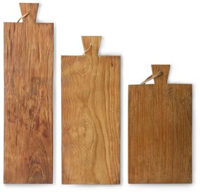 HK living Dřevěné prkénko z teakového dřeva Natural Velikost M, přírodní barva, dřevo