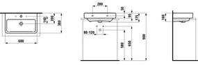 Laufen Pro S Umyvadlo 38x60 cm, bílá H8179590001041