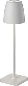 NV 9223415 Venkovní stolní lampa COLT bílý litý hliník a akryl LED 2W 3000K IP54 62st. 5V DC vypínač na těle USB kabel stmívatelné - NOVA LUCE