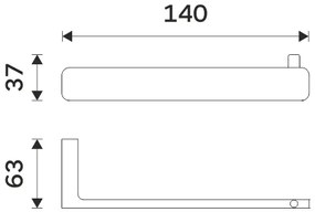 Nimco Držák na toaletní papír MAYA černá - MAC 29055-90