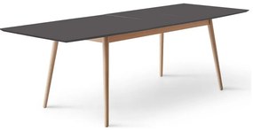 Rozkládací jídelní stůl s černou deskou v černo-přírodní barvě 90x165 cm Meza – Hammel Furniture