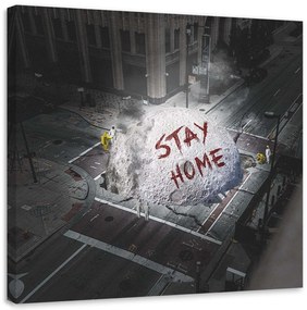 Gario Obraz na plátně Zůstaňte doma - Zehem Chong Rozměry: 30 x 30 cm