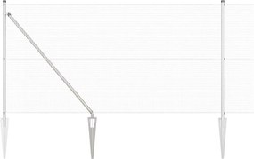 Svařované drátěné ploty s hroty 50 x 1 m Pozinkovaná ocel 3351997