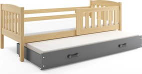 SMB Dětská postel s přistýlkou JAKE 2, 90x200 cm Dekor: Borovice, Barva šuplíku: Grafit