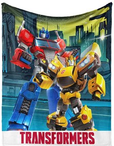 Dětská deka Transformers Bumblebee a Optimus Prime 130x160 cm