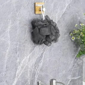MSV FLAVIO samolepící háček na ručníky bambus / nerez ocel / 45 x 31 m