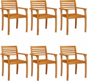 Zahradní židle 6 ks 59 x 55 x 85 cm masivní akáciové dřevo 3216304