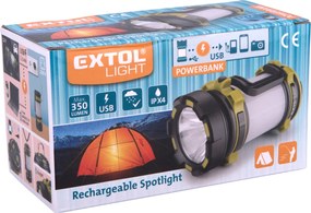 Svítilna 350lm, Cree XPG2 LED, 360° osvětlení, USB nabíjení s powerbankou, CREE XPG2 R5 LED + 40x LED