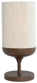 Tmavě hnědá stolní lampa s textilním stínidlem (výška 50 cm) Dania – Light &amp; Living