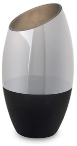 Stříbrno-černá váza skleněná 135222