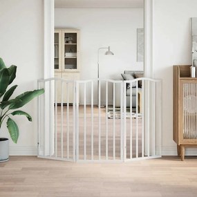 vidaXL Zábrana pro psy skládací 3 panely 150 cm topolové dřevo [352230] Barva: hnědý dub