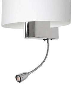 LED Nástěnná lampa CASINO 1xE27/60W/230V + LED/1W/230V bílá