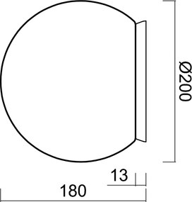 OS STY61224 STYX 1 stropní/nástěnné skleněné svítidlo mosaz / bílá IP65 3000 K 8W LED - OSMONT