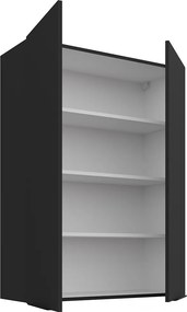 ARIA cc | horní skříňka 80 G-108 2F policová | 80 cm | EXTRA VYSOKÁ | ANTI FINGERPRINT povrch | černá