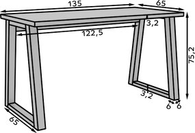 ADRK Furniture Stůl Iwo DE-Iwo-G+ART