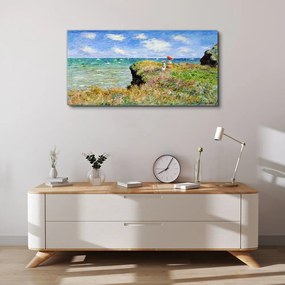 Obraz na plátně Cliff Sea Claude Monet