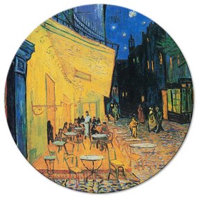 Kulatý obraz Terasa kavárny v noci, Vincent van Gogh - pohled na francouzskou ulici