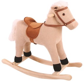 Bigjigs Toys Dřevěný houpací kůň béžový